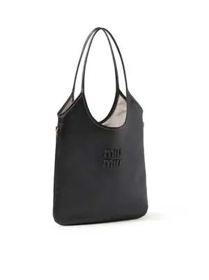 Miu Miu Calf Leather Tote Bag - Black
