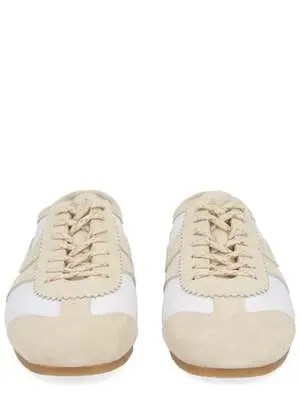 Dries Van Noten Suede And Leather Lace-up Sneakers - White