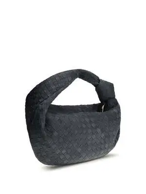 Bottega Veneta Jodie Shoulder Bag In Denim-effect Suede - Gray