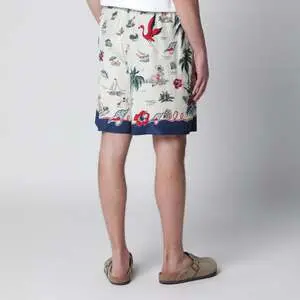 Dsquared2 Silk Tropical Print Bermuda Shorts