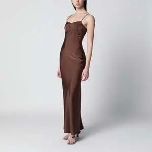 ROTATE BY BIRGER CHRISTENSEN Long Satin Slip Dress