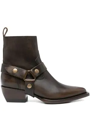 GOLDEN GOOSE Debbie Leather Ankle Boots - Multicolor