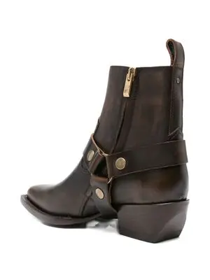 GOLDEN GOOSE Debbie Leather Ankle Boots - Multicolor