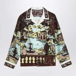 Versace Slim Printed Silk Twill Shirt - Multicolor