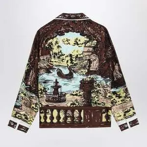 Versace Slim Printed Silk Twill Shirt - Multicolor