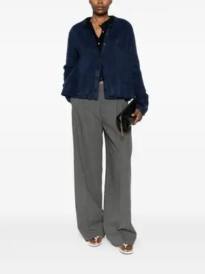Loewe Wool Blend Cardigan With Ribbed Hem And Cuffs - Multicolor