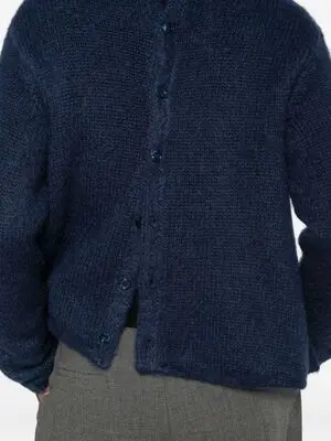 Loewe Wool Blend Cardigan With Ribbed Hem And Cuffs - Multicolor