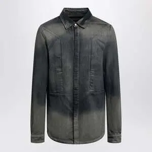 Rick Owens Fogpocket Shirt In Grey Degrade Denim - Multicolor