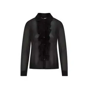 TOM FORD Viscose Ruffle Shirt - Black