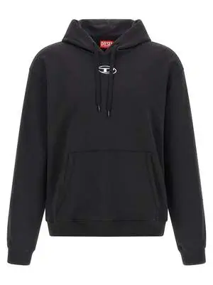 DIESEL® S-norm-hood-iod Cotton Hoodie - Black