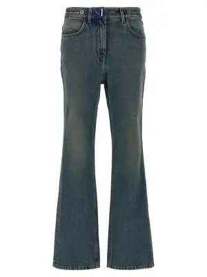 Givenchy Chain Detail Bootcut Jeans - Blue