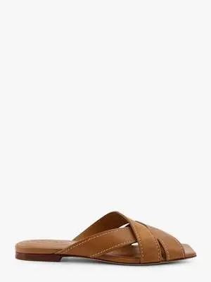 TOD'S Leather And Suede Detail Sandals - Multicolor