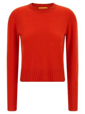 Guest In Residence Shrunken Crew Cashmere Sweater - Red