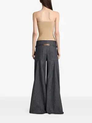 COURREGES Buckled Knit Bustier Top