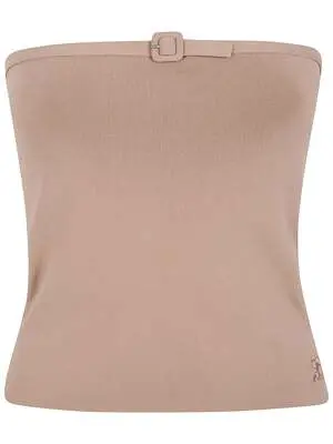 COURREGES Buckled Knit Bustier Top