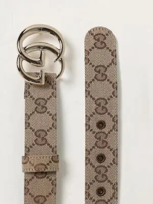 Gucci Gg Buckle Belt - Cream
