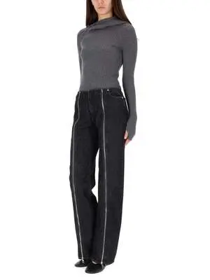 JEAN PAUL GAULTIER Ribbed Wool Sweater With Button Detail