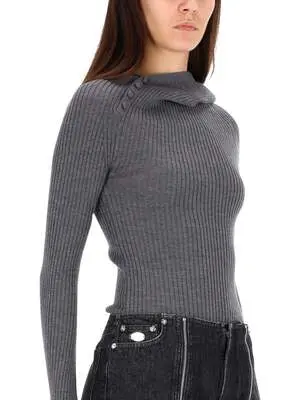 JEAN PAUL GAULTIER Ribbed Wool Sweater With Button Detail