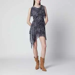 Isabel Marant Étoile Asymmetrical Silk Mini Dress - Blue