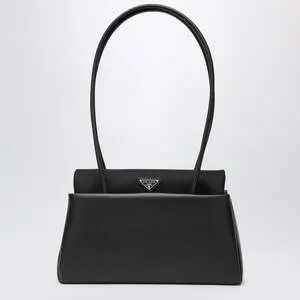 Prada Leather And Re-nylon Passage Medium Bag - Black