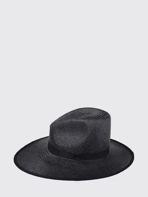 Max Mara Straw Fedora - Black