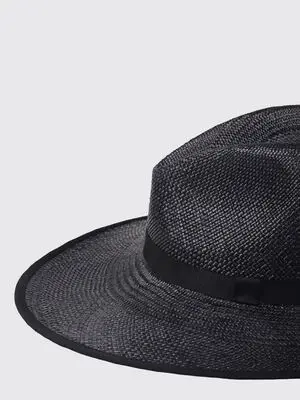 Max Mara Straw Fedora - Black