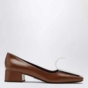Prada Prada Leather Decollete Shoes Brown