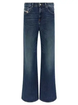 DIESEL® 1978 D-akemi Stonewashed Wide Flare Jeans - Blue