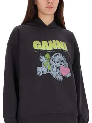 GANNI Puppy" Graphic Hoodie