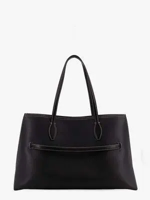 TOTEME Leather Shoulder Bag - Black