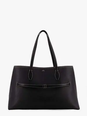 TOTEME Leather Shoulder Bag - Black