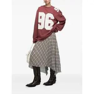 Acne Studios Faded Cotton Number Print Sweatshirt