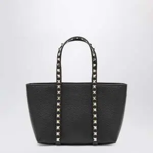 Valentino Garavani Rockstud Grained Calfskin Bag - Black