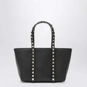 Valentino Garavani Rockstud Grained Calfskin Bag - Black