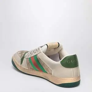 Gucci Beige Gg Fabric Screener Sneakers - Multicolor