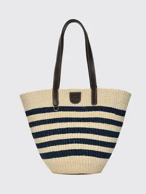 Max Mara Striped Sisal Shoulder Bag - Multicolor