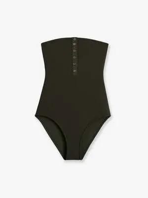 TOTEME Ribbed Strapless One-piece Swimsuit - Multicolor