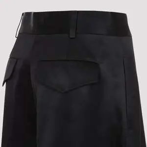 JIL SANDER Wide Leg Trousers - Black