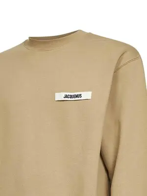 Jacquemus The Gros Grain Sweatshirt In Dark Beige Organic Cotton - Multicolor