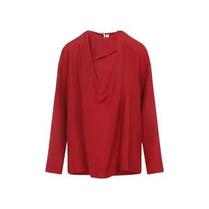 Carven Draped Silk Blouse - Multicolor