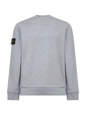 Stone Island Crewneck Sweatshirt With Ribbed Details - Multicolor
