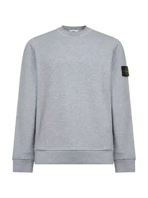 Stone Island Crewneck Sweatshirt With Ribbed Details - Multicolor