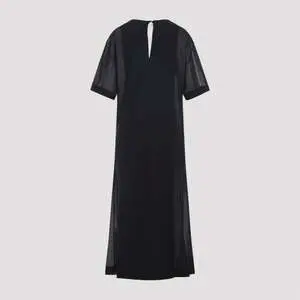 Carven Sheer Draped Midi Dress