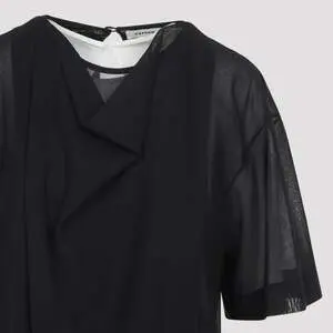 Carven Sheer Draped Midi Dress