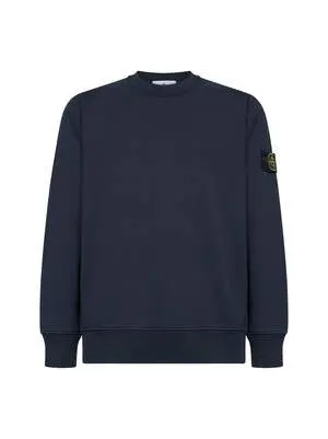 Stone Island STONE ISLAND Organic Cotton Crewneck Sweatshirt With Logo Badge Multicolor
