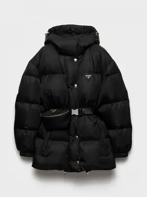 Prada Zip-up Jacket With Drawstring Hem - Black
