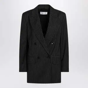 Max Mara Pinstriped Double-breasted Wool Jacket