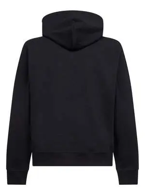 Burberry Black Cotton Hoodie With Equestrian Knight Design - Multicolor