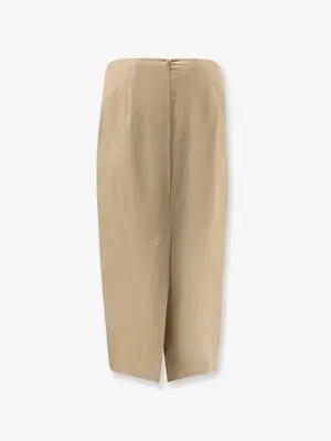 Max Mara Linen Midi Skirt - Multicolor