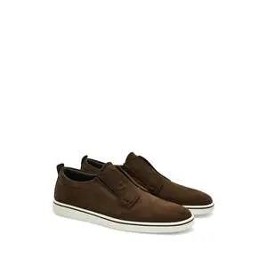FERRAGAMO Gancini Detail Slip-on Trainers - Brown